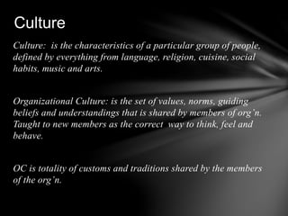 Organizational Culture and Ethical Values | PPTX