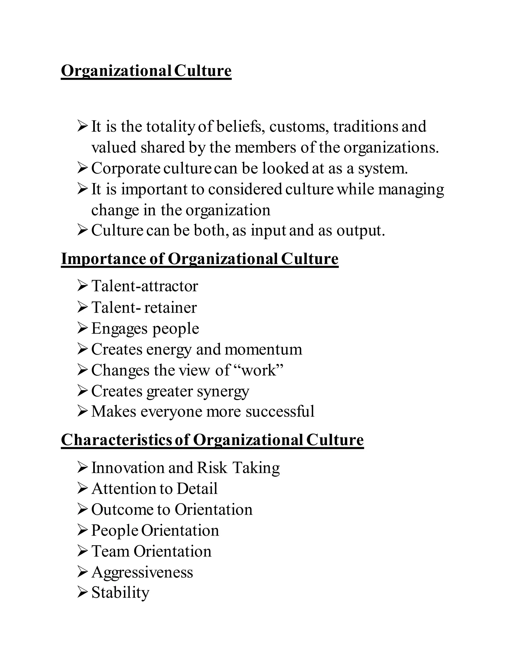 Organizational culture | DOCX