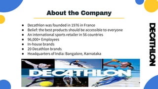 Organizational Culture and Behaviour - Decathlon India | PPTX