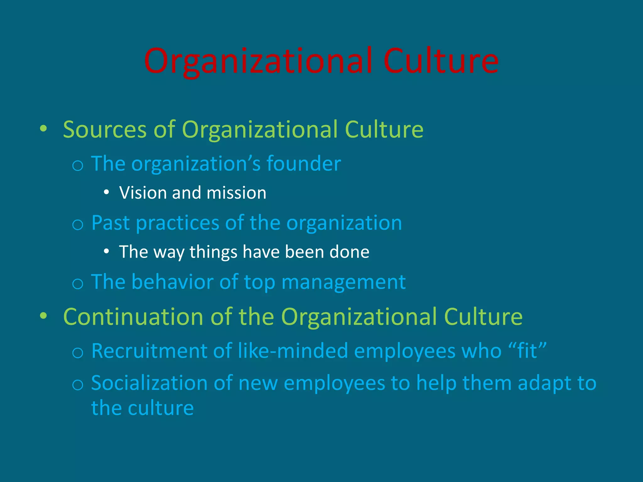 Organizational culture and environment | PPTX