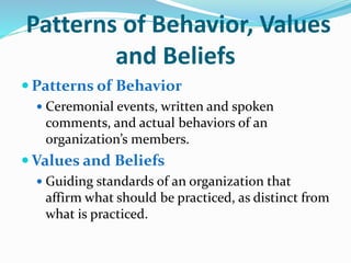 Organizational culture and ethical behavior | PPTX