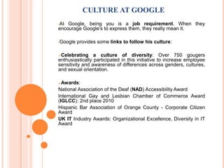Organizationalcultureatgoogle pptx1231 | PPTX