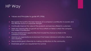 Organizational culture at hp | PPTX