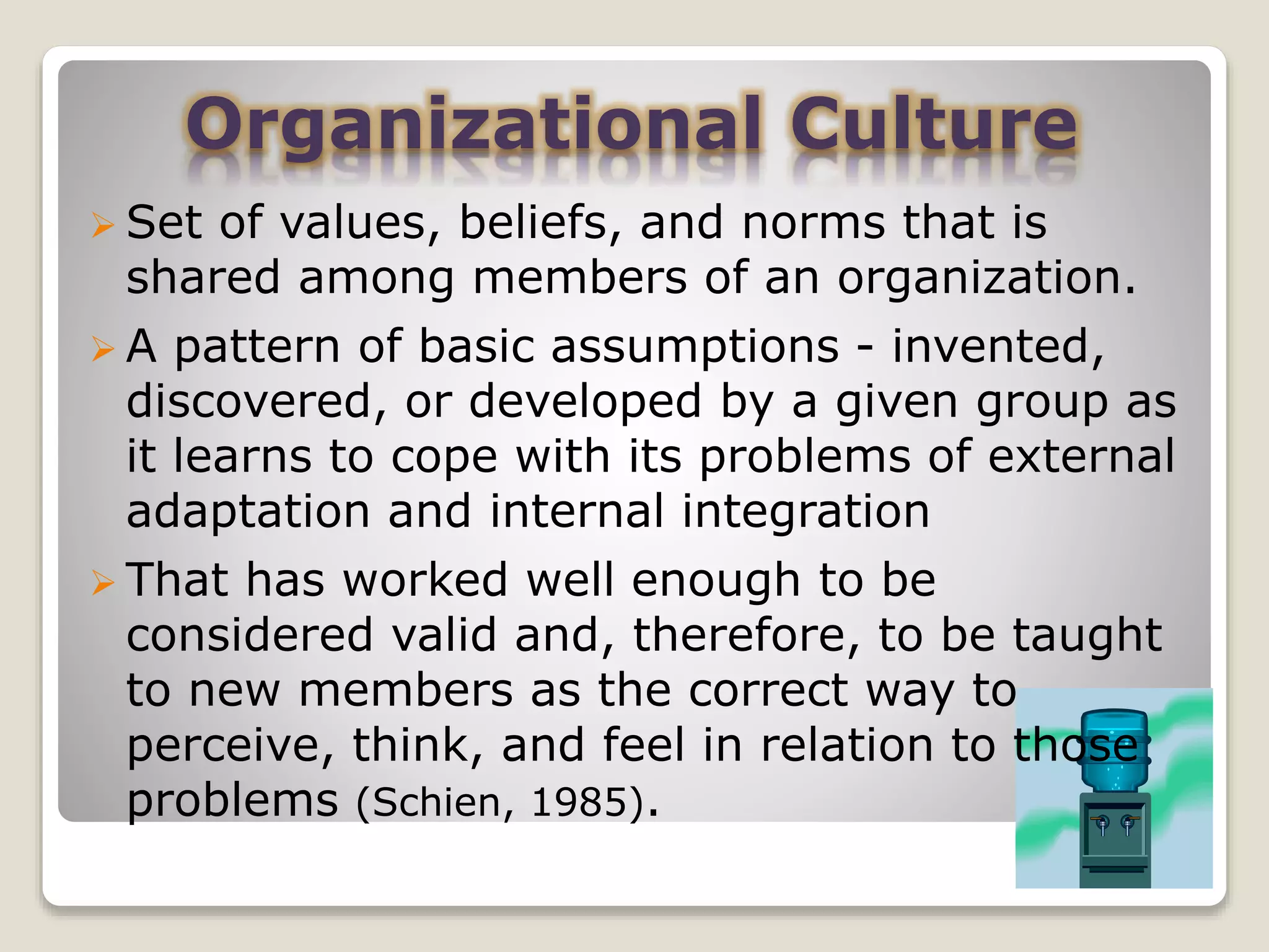 Organizational culture for human behavior in organization | PPTX