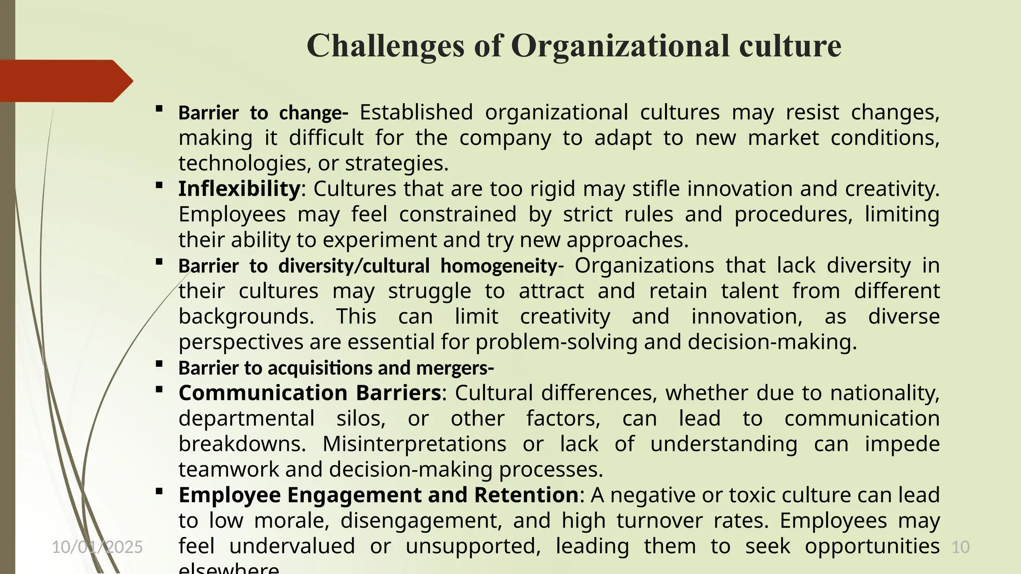 It states about Organizational culture of management | PPTX
