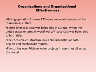 Organizational culture of coca cola | PPTX