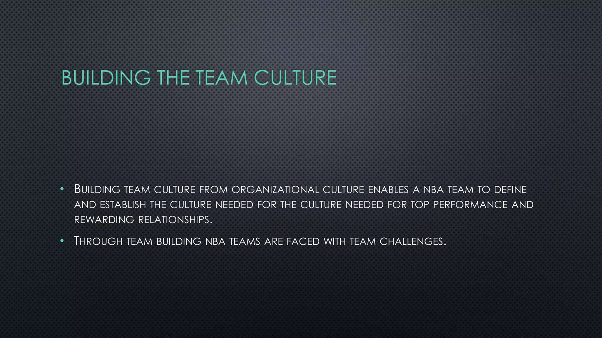 Organizational culture of the nba slide | PPTX | Business ...