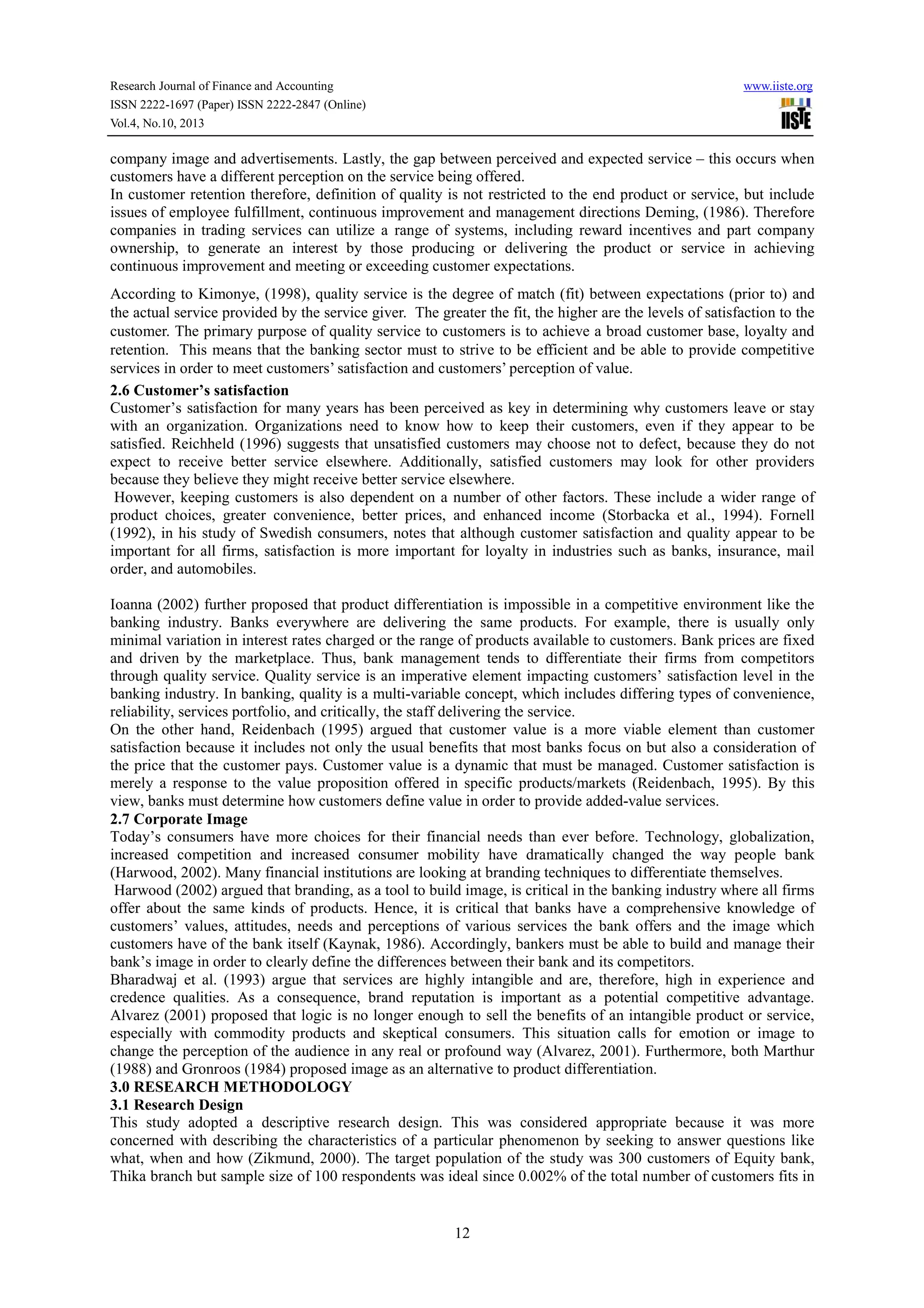 Organizational customers’ retention strategies on customer satisfaction ...