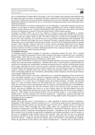 Organizational customers’ retention strategies on customer satisfaction ...