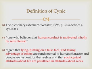 Cynical Definition