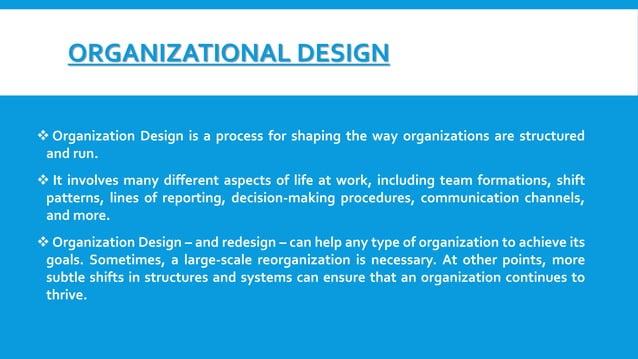 The Role Of Strategic Direction In Organizational design | PPT