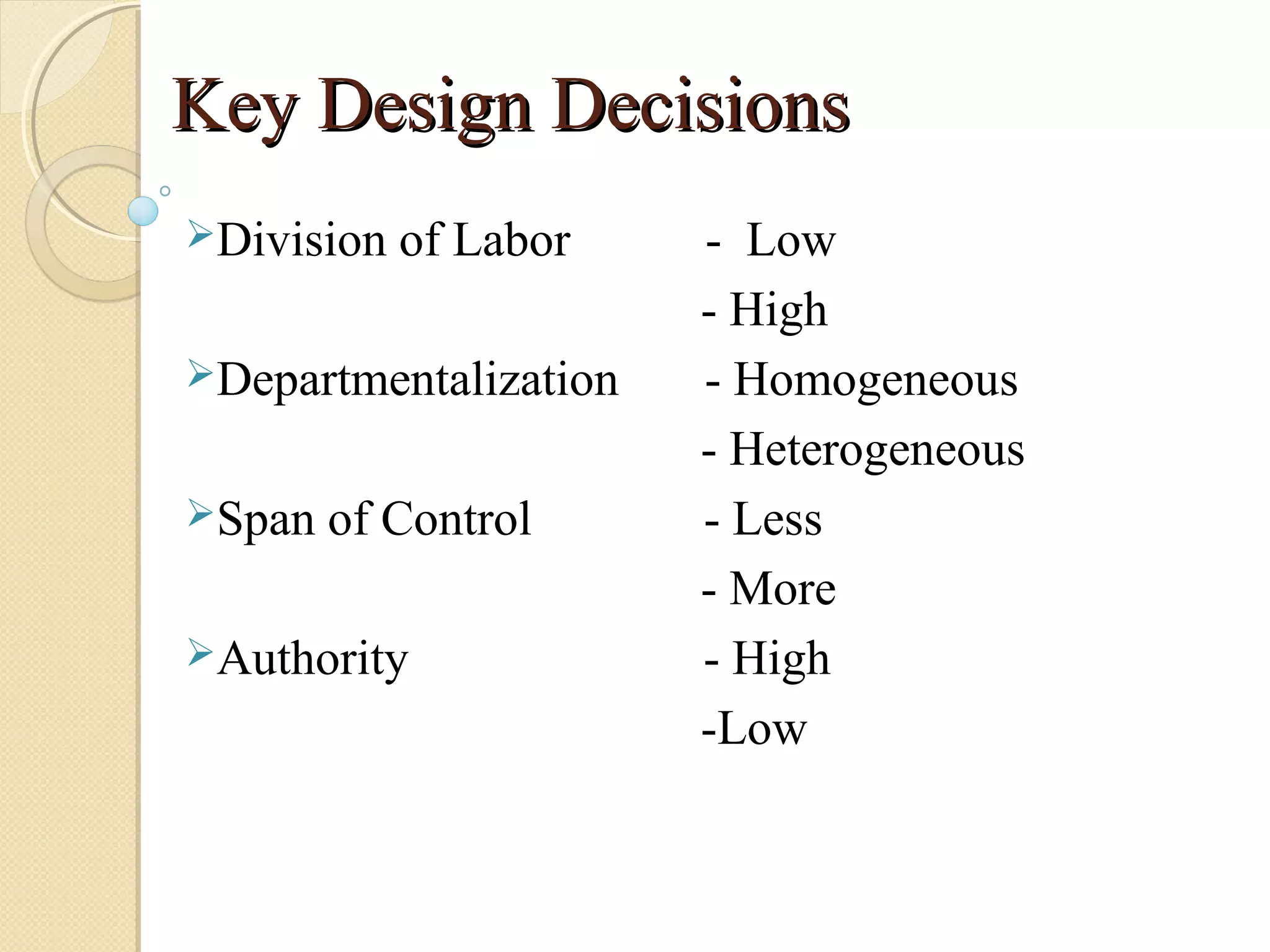 Organizational design and structure | PPT