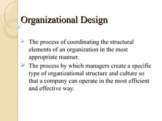 Organizational design and structure | PPT