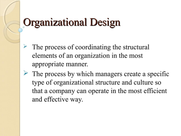 Organizational design and structure | PPT | Business Administration ...