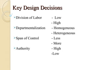 Organizational design and structure | PPT