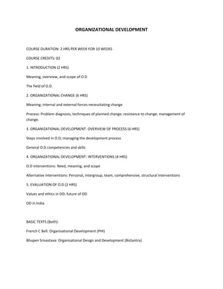 Organizational development | PDF