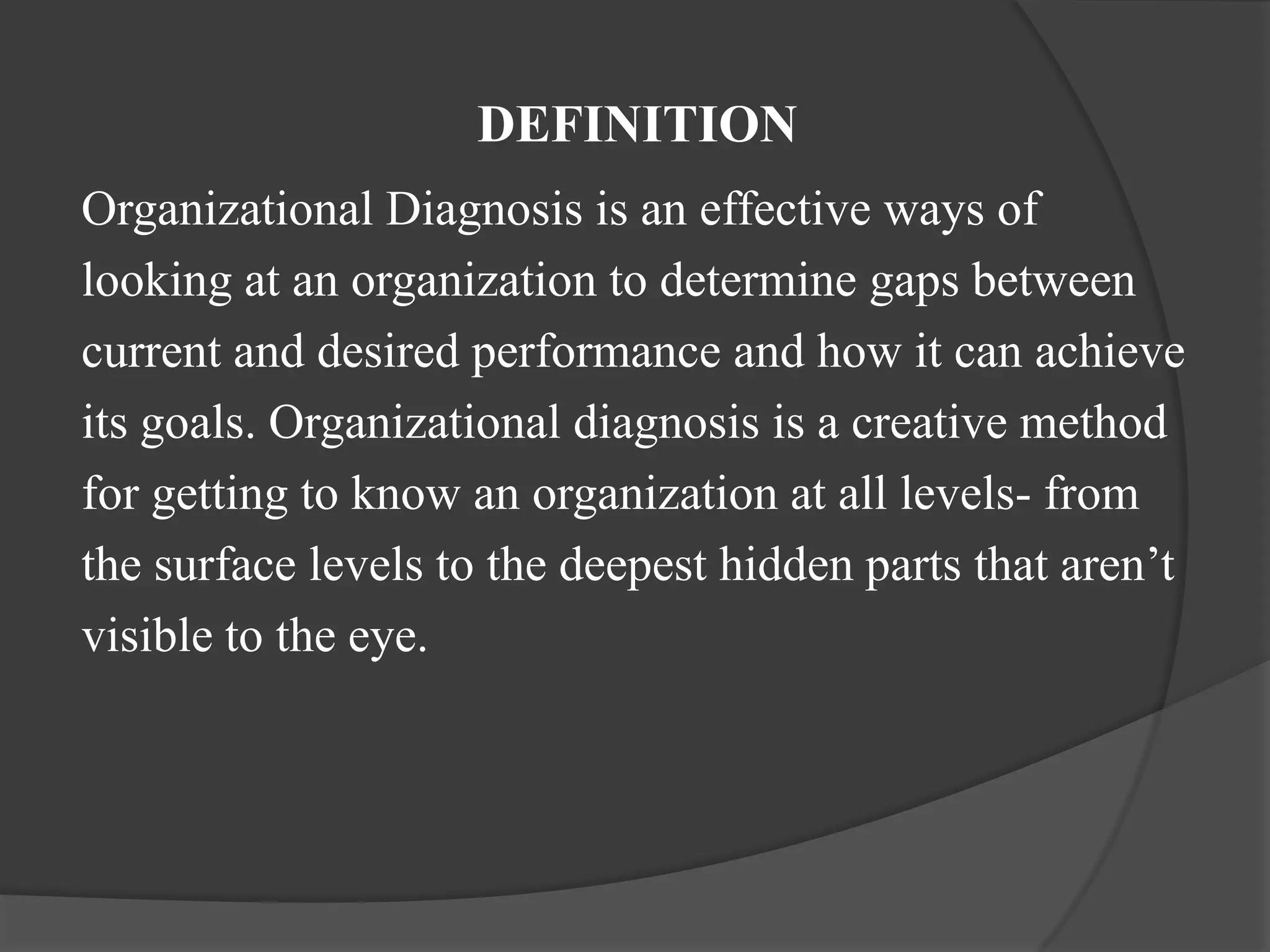 Organizational diagnosis | PDF