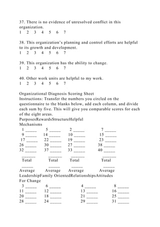 Organizational Diagnosis QuestionnaireFrom time to time organi.docx