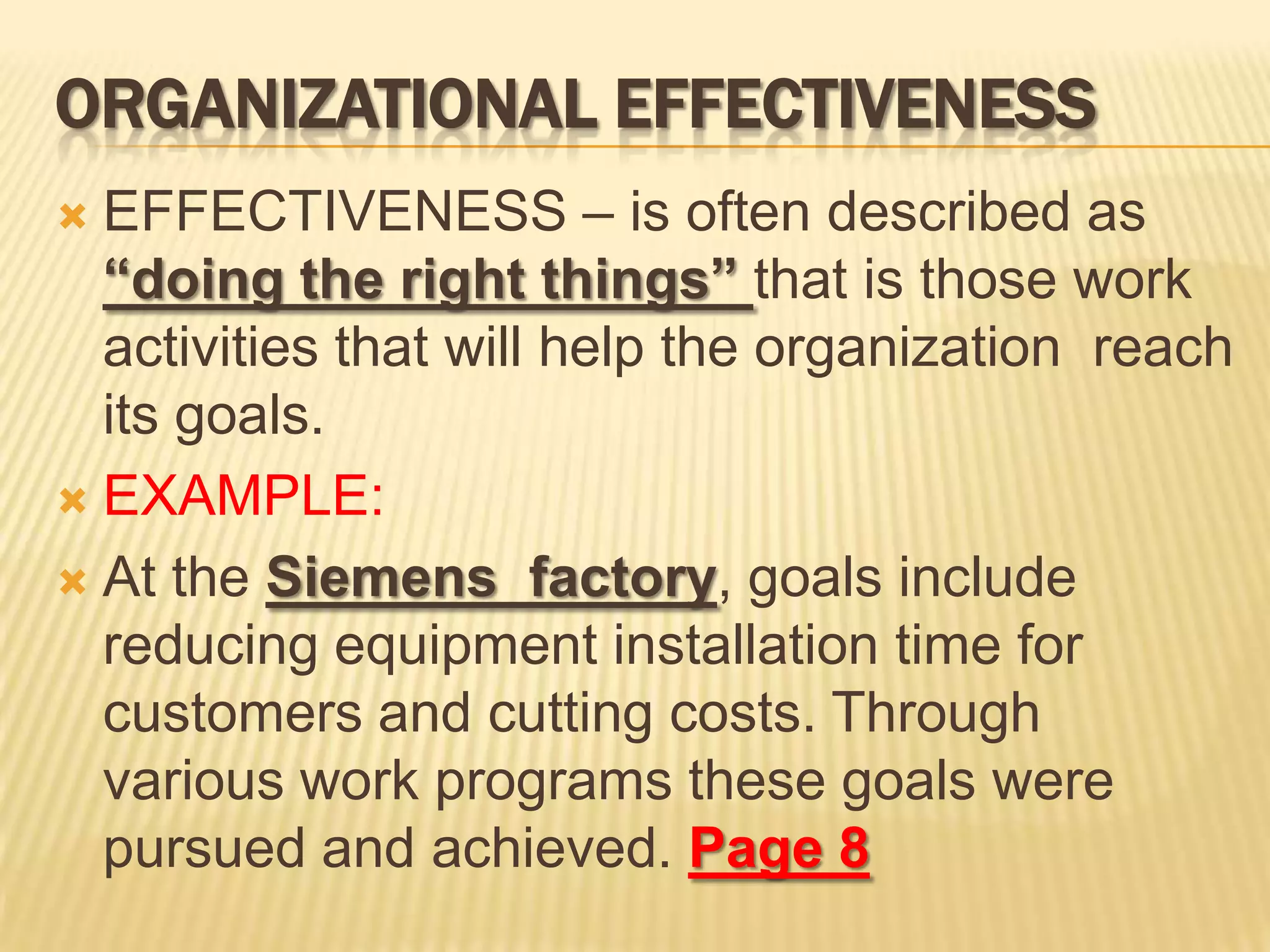 Organizational effectiveness | PPT