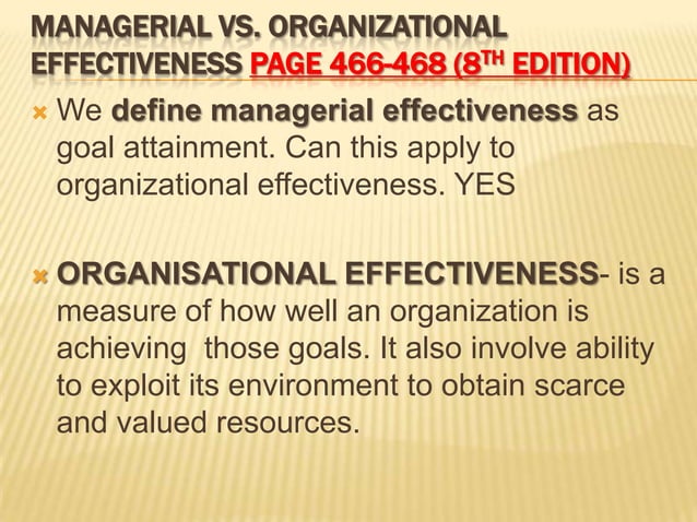 Organizational effectiveness | PPT
