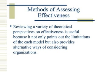Organizational effectiveness | PPT