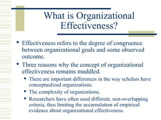 Organizational effectiveness | PPT
