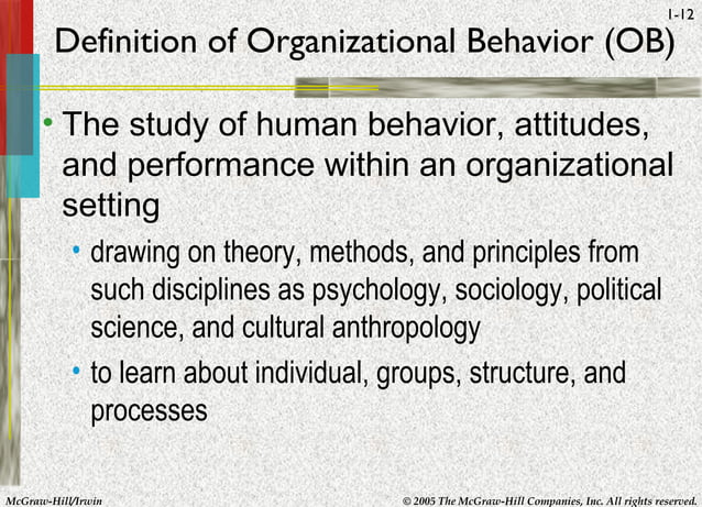 Organizational Behavior Management (introduction) | PPT | Human ...