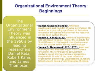 Organizational environment theory | PPTX