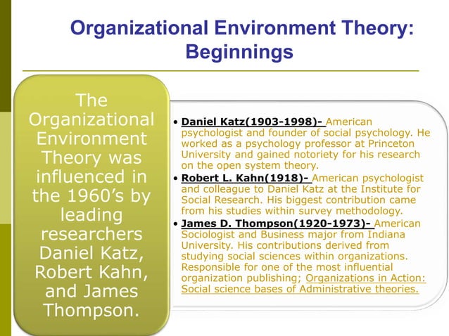 Organizational environment theory | PPTX