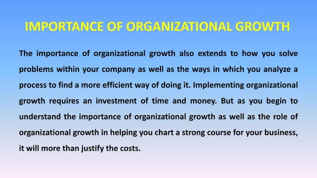Organizational growth and Its Implications for Change | PDF | Business ...
