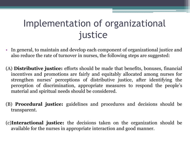 Organizational justice | PPTX | Human Resources | Business