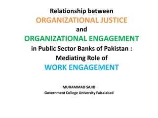 Organizational justice employee engagement | PPTX