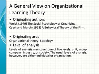 Organizational learning - English | PPTX