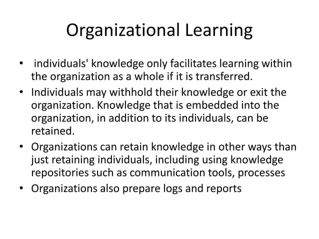 Organizational Learning CELM.ppt