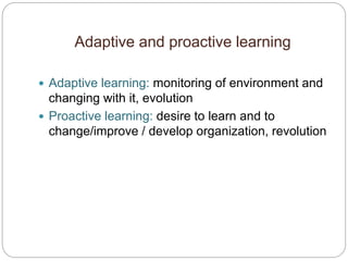 Organizational learning theory | PPTX | Business | Business and Finance
