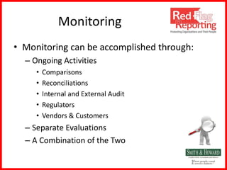 Red Flag Reporting - Organizational Level Controls | PPTX