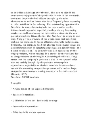 ORGANIZATIONAL LEVEL OF ANALYSIS-WAL-MART .docx | Business Administration | Business