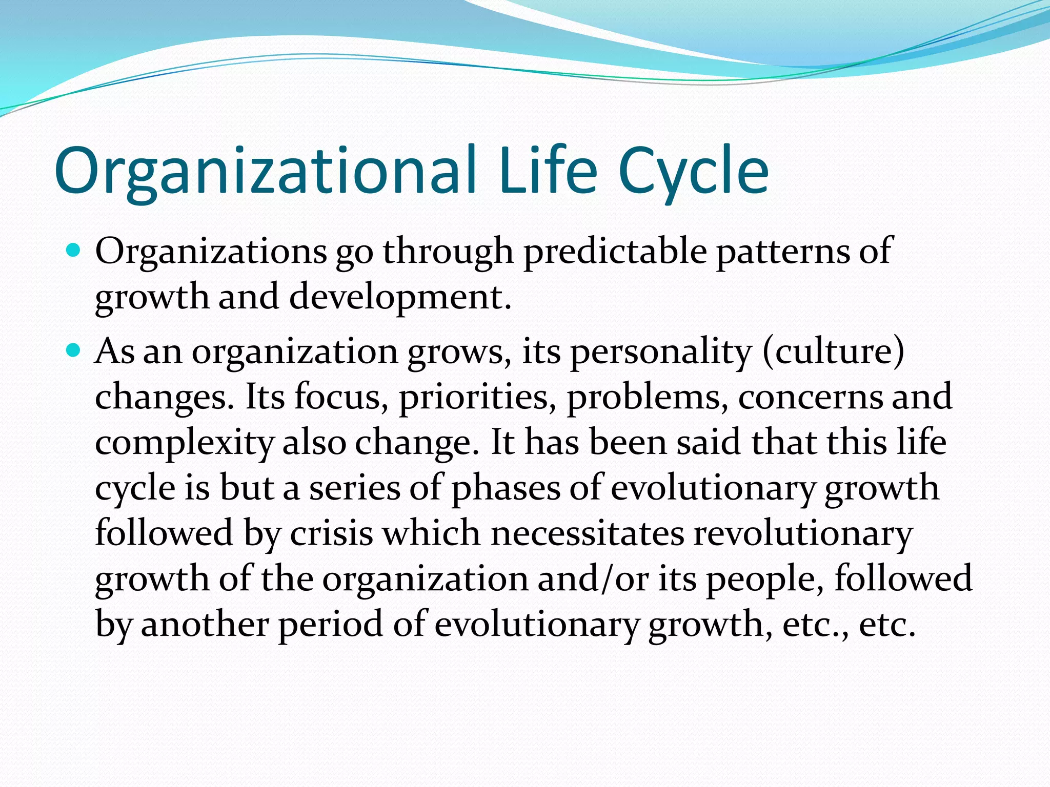 Organizational life cycle | PPTX