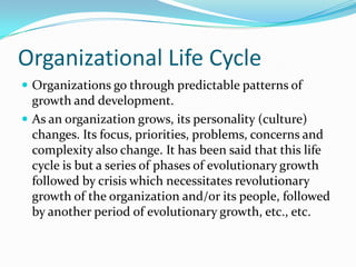 Organizational life cycle | PPTX