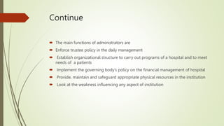 Organizational Pattern of Hospitals Chapter 2.pptx