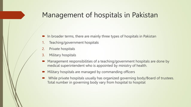 Organizational Pattern of Hospitals Chapter 2.pptx | Healthcare ...