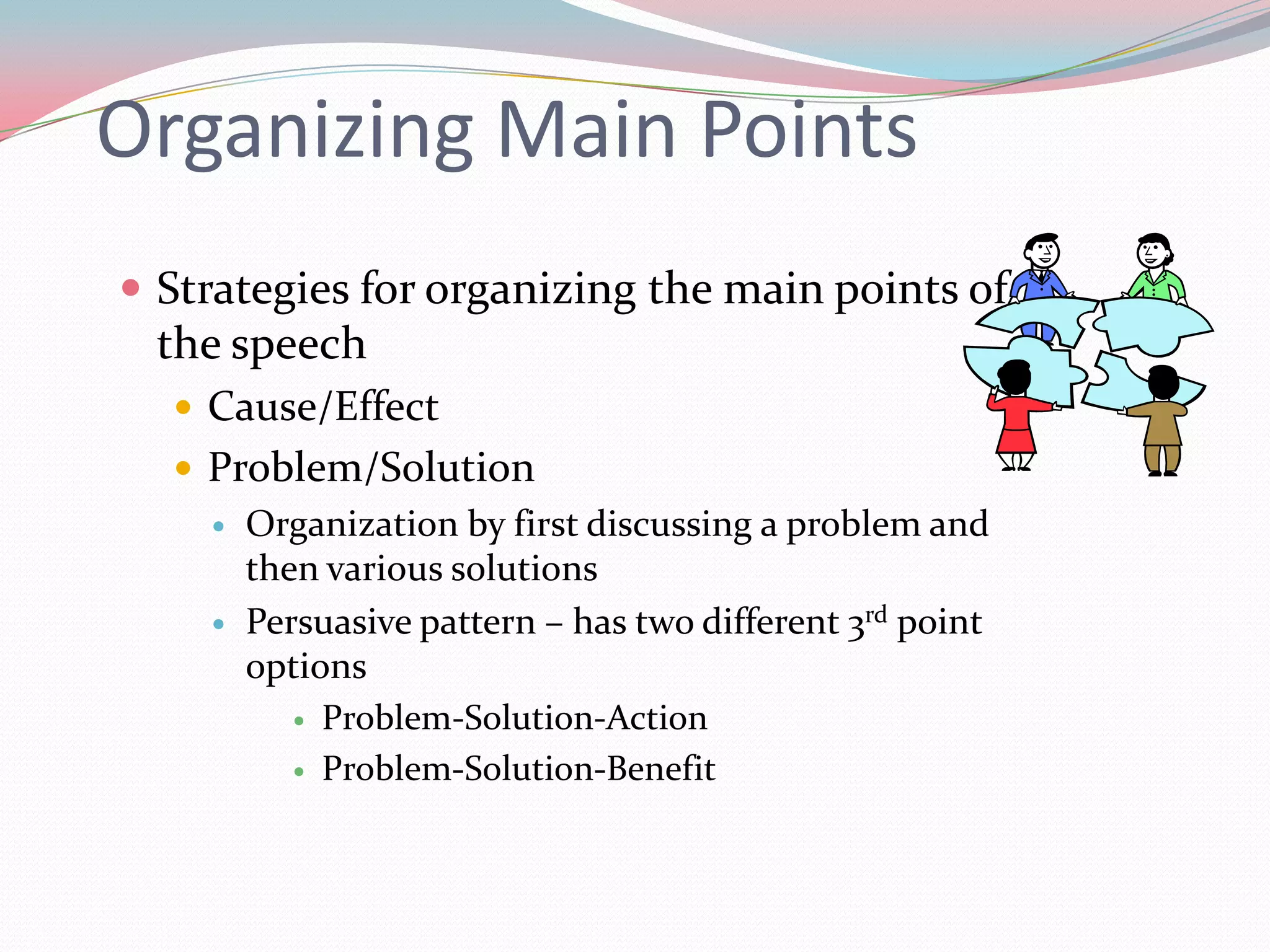Organizational patterns for speeches | PPTX