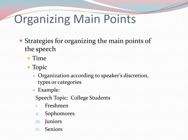 Organizational patterns for speeches | PPTX