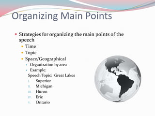 Organizational patterns for speeches | PPTX