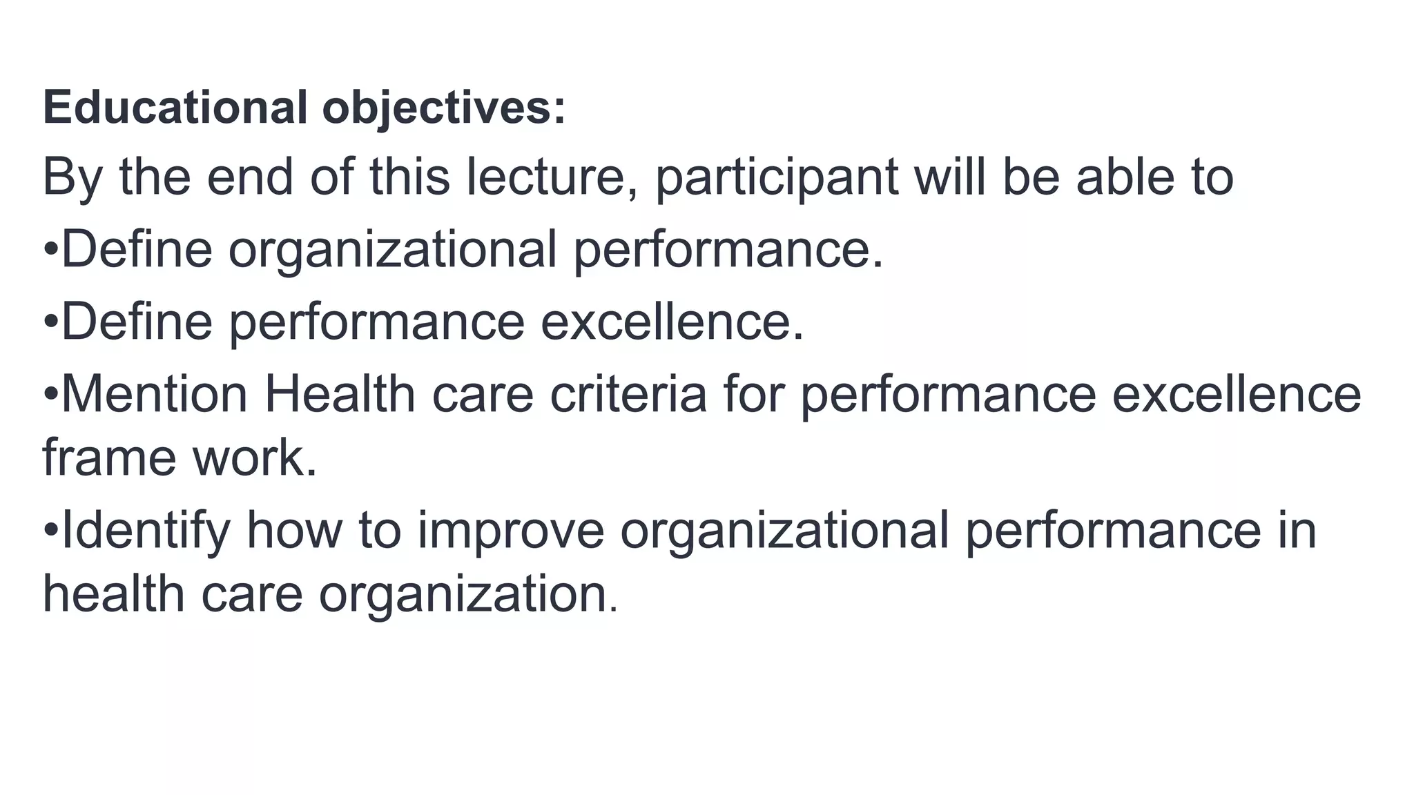 Organizational performance | PPTX