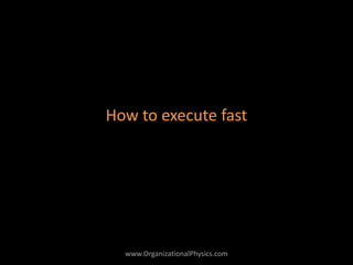 Organizational Physics 101: The Physics of Fast Execution | PPTX ...