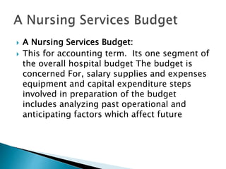 Organizational planning for hospital nursing services | PPTX