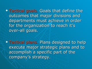 Organizational planning and goal setting . | PPT