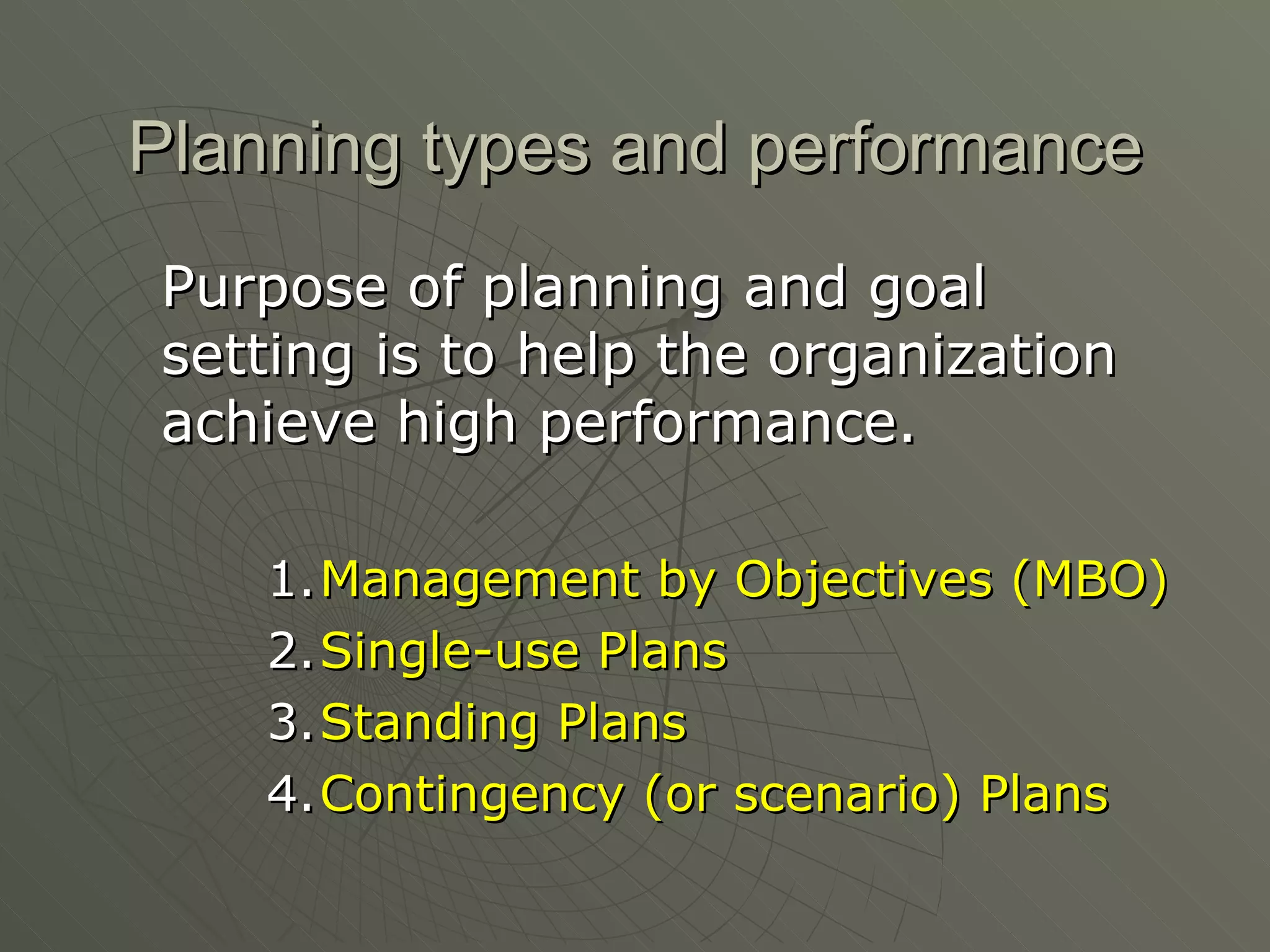 Organizational Planning & Goal Setting | PPT