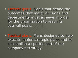 Organizational Planning & Goal Setting | PPT